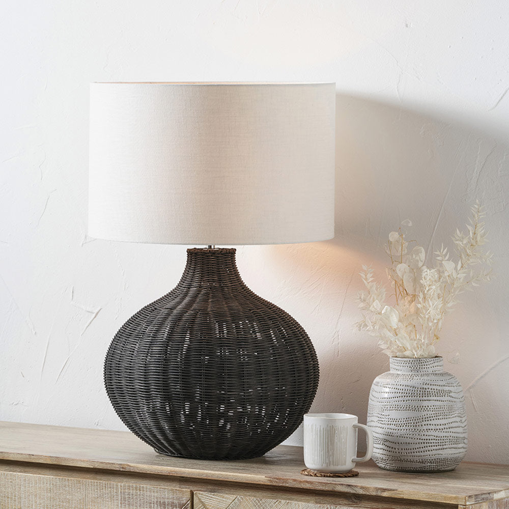 Black Rattan Table Lamp – Arighi Bianchi