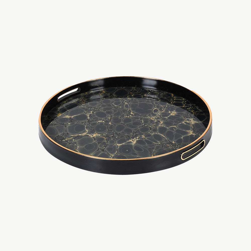 Marbled Indigo and Gold Tray – Arighi Bianchi