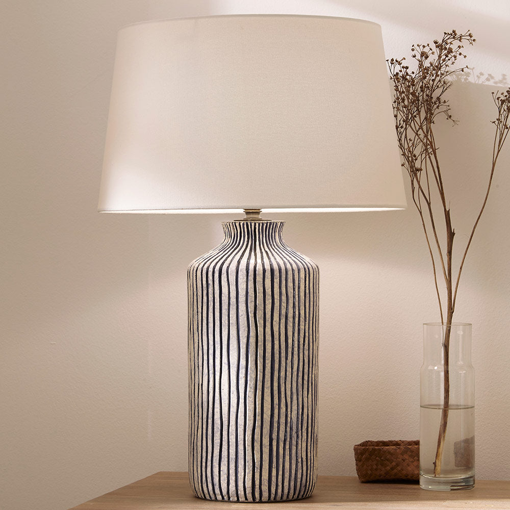 Striped Stoneware Table Lamp – Arighi Bianchi
